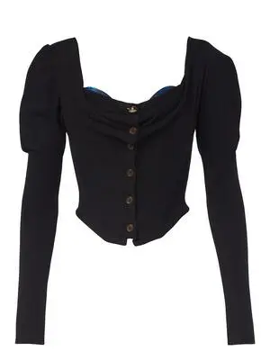 VIVIENNE WESTWOOD Bea Knitted Cotton And Cashmere Cardigan - Black