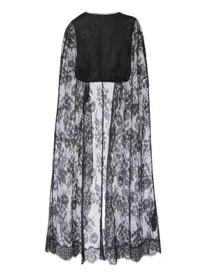 Zimmermann Valiant Caped Lace Top - Black