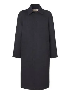 Valentino Garavani Wool And Silk Blend Coat - Grey
