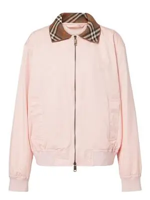 Burberry Check Cotton Blouson Jacket - Pink