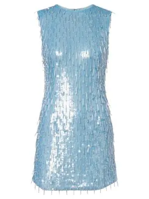 Rachel Gilbert Calypso Embellished Minidress - Blue