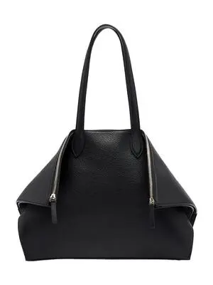 AESTHER EKME Fold Large Leather Tote Bag - Black