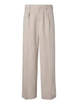 JW Anderson Linen-blend Wide-leg Pants - Beige