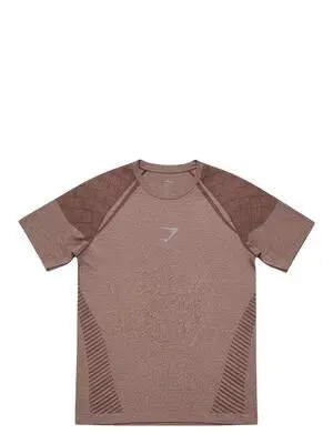 GYMSHARK Devant Seamless Slim Fit T-shirt - Espresso Brown