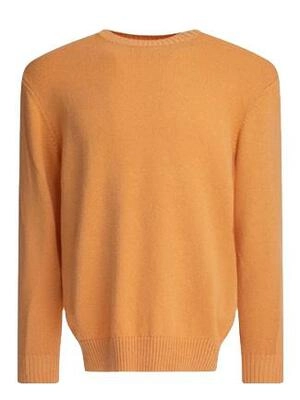 BEAMS Lily Yarn Crew Neck Sweater - Orange
