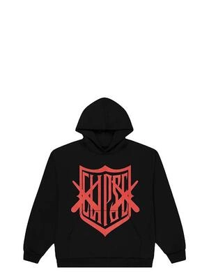 KAWS X Clipse Shield Hoodie - Black/red