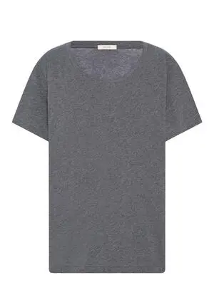 THE ROW Dera Cotton Jersey T-shirt - Charcoal Melange
