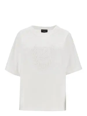 EMPORIO ARMANI Emporio Armani Embossed Crest Cotton Jersey T-Shirt
