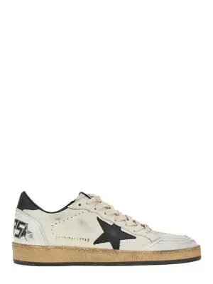 GOLDEN GOOSE Ballstar Leather Sneakers - Black