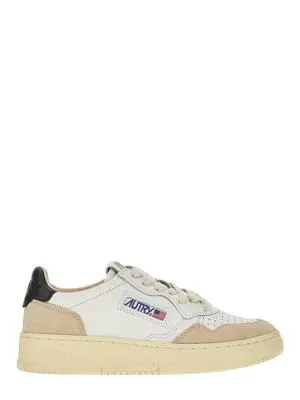 AUTRY AUTRY Suede And Leather Medalist Low Top Sneakers White