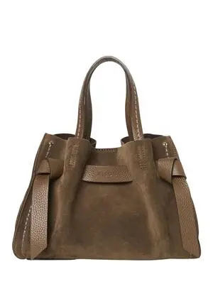 VISONA` Suede Bag - Brown