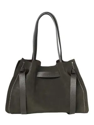 VISONA` Visona Suede Shoulder Bag - Brown