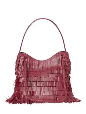 VISONA` Visona` Fringed Nappa Bag Pink
