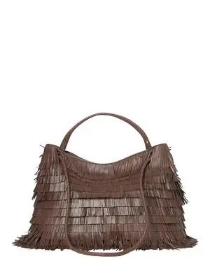 VISONA` Nappa Coffee Bag - Brown