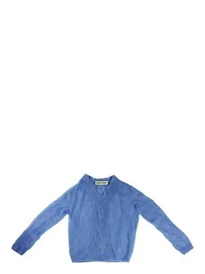 TRAMP IN DISGUISE Campanule Jumper Hand-knitted Mohair Blend - Blue