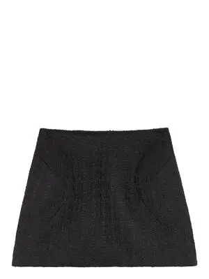 Alexander McQueen Light Tweed Mini Skirt - Black