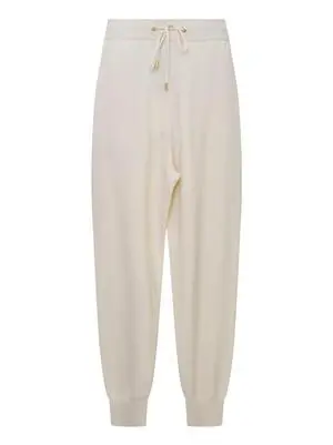 LoveShackFancy X Max&moi Robin Wool-cashmere Jogger - White