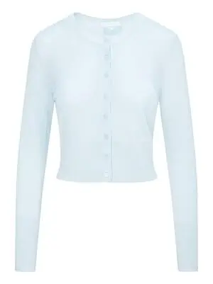 LoveShackFancy LoveShackFancy Pastel Cashmere Cardigan Blue