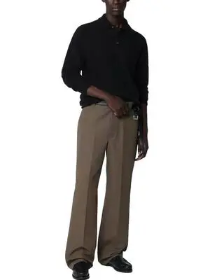 ROBERTO COLLINA Long-sleeve Polo Shirt - Black