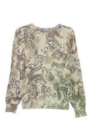 LIU JO LIU JO Paisley Print V-Neck Sweater