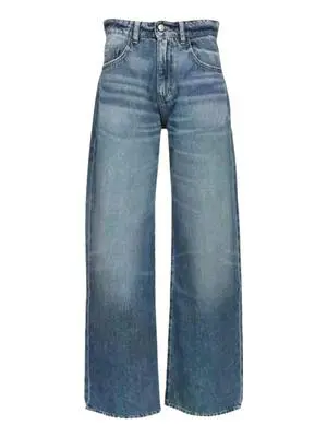 ICON DENIM LOS ANGELES Bea Faded-effect Wide-leg Jeans - Blue
