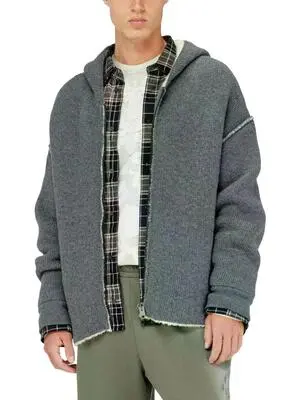 DIESEL® Zip-up Hoodie In Dual-texture Knit