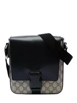 Gucci 2016-2026 Gg Supreme Flap Messenger Bag Crossbody Bag - Neutrals