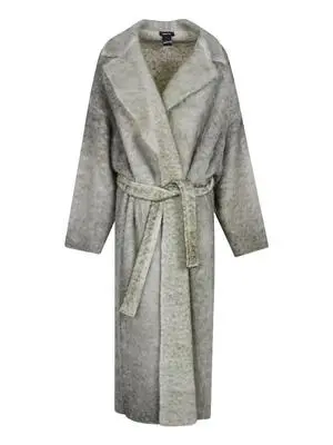 Avant Toi Belted Alpaca Coat - Grey