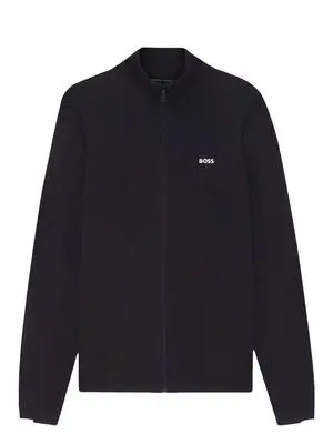 BOSS BOSS Knitted Cotton Zip-Neck Cardigan