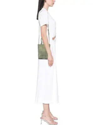 BOTTEGA VENETA Bottega Veneta Woven Nappa Leather Cassette Tote Satchel