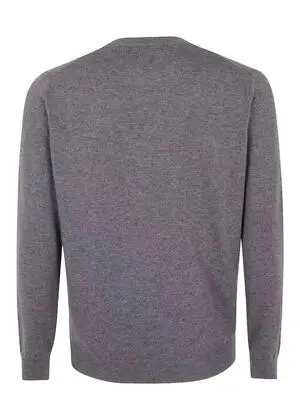 BARBA NAPOLI Wool Crew-neck Sweater - Grey
