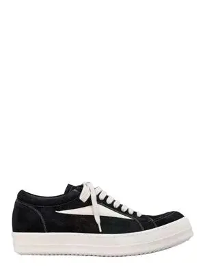 Rick Owens Suede Lace-up Sneakers - Black