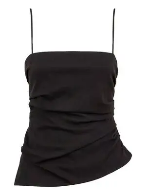 Simkhai SIMKHAI Emerson Ruched Tank Top Black