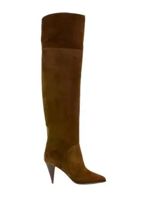 Casadei Casadei Venus Nomad Cone-Heel Over-the-Knee Boots Brown