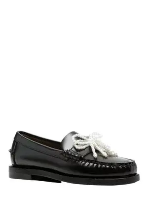 SEBAGO Bow Embellished Loafers - Black