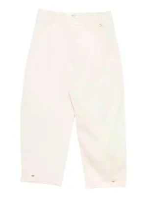 Liu Jo Logo Plaque Cropped Trousers - Neutrals