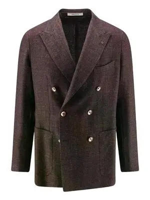 Tagliatore Double-breasted Peaked-lapel Blazer - Brown