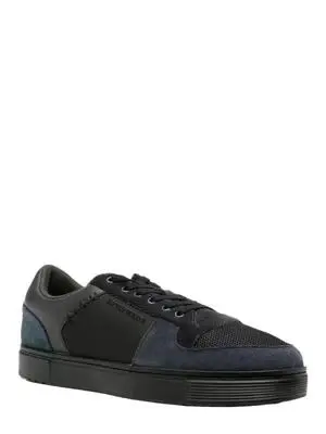 Emporio Armani Panelled Lace-up Sneakers - Black