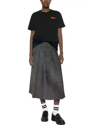 Play Comme Des Garcon Heart-patch T-shirt - Black