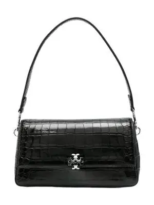 TORY BURCH Tory Burch Charlie Croc-Embossed Shoulder Bag
