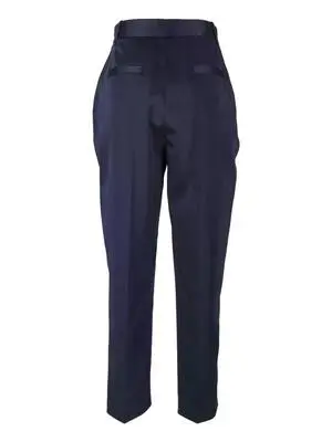 Elisabetta Franchi Stretch Satin Trousers - Blue