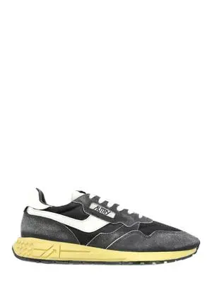 AUTRY Reelwind Low Sneakers In Nylon And Suede - Black