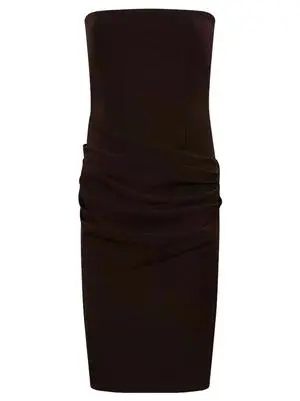 ALEX PERRY Strapless Draped Mid-length Dress