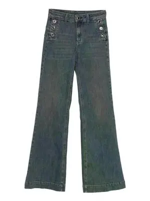 Liu Jo Button-detail Flared Jeans - Blue