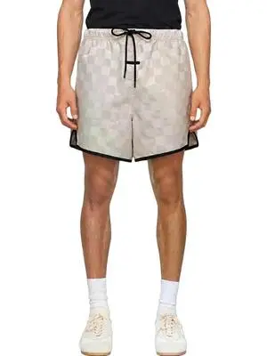Fear Of God Nylon Checkered Gym Short - Neutrals