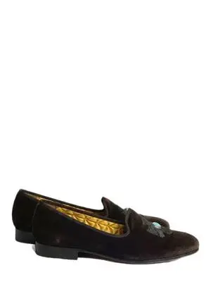 FORTELA Broadway Thunderbird Embroidered Loafers - Brown