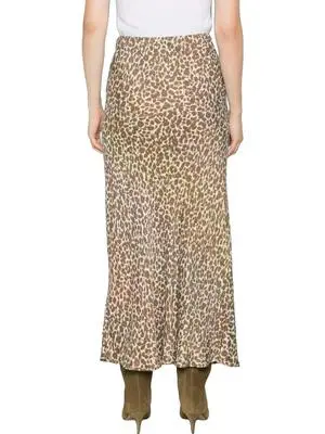 BETTY BARCLAY Satin Finish Midi Skirt - Neutrals