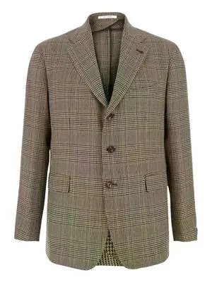 Tagliatore New York Check-pattern Notched-lapels Blazer - Neutrals