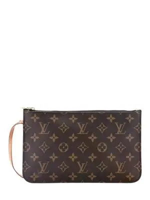 LOUIS VUITTON Neverfull Pochette Monogram Canvas Large Pouch - Brown