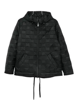 BETTY BARCLAY Quilted Design Hooded Jacket - Black